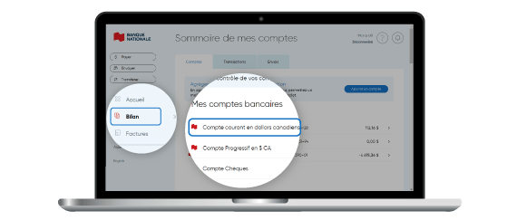 Fonctionnalités | Banque Nationale